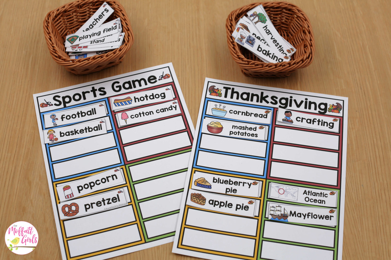 2nd Grade November Morning Bins